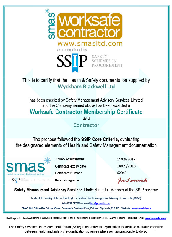 SMAS Worksafe Contractor | Timber Engineering Solutions | Wyckham Blackwell