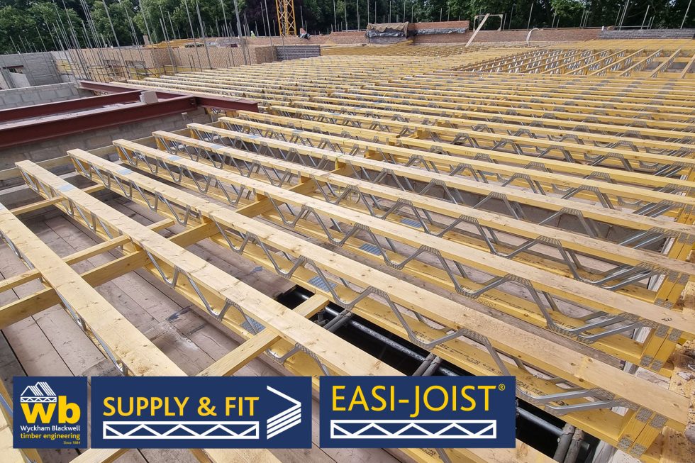1200 metres of Metal Web Roof Easi-Joists, 304mm deep, for the first ...